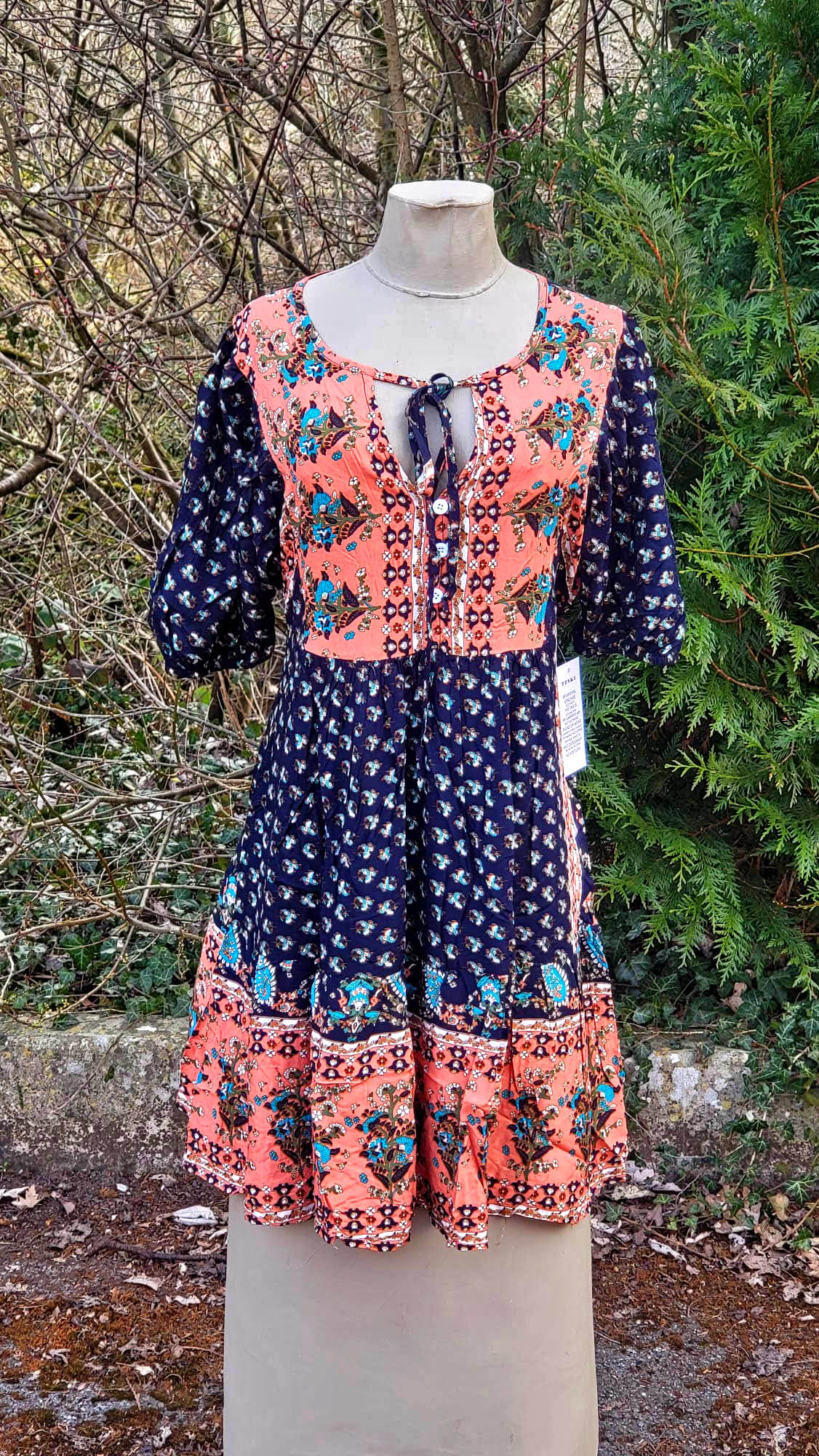 DR469 TENKI LIGHTWEIGHT PRINTED SUMMER DRESS IN SIZES UK 8-18
